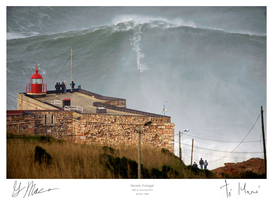 Signed Giant Nazare Surf Print - Yours For €1000 - Learning Surf ...